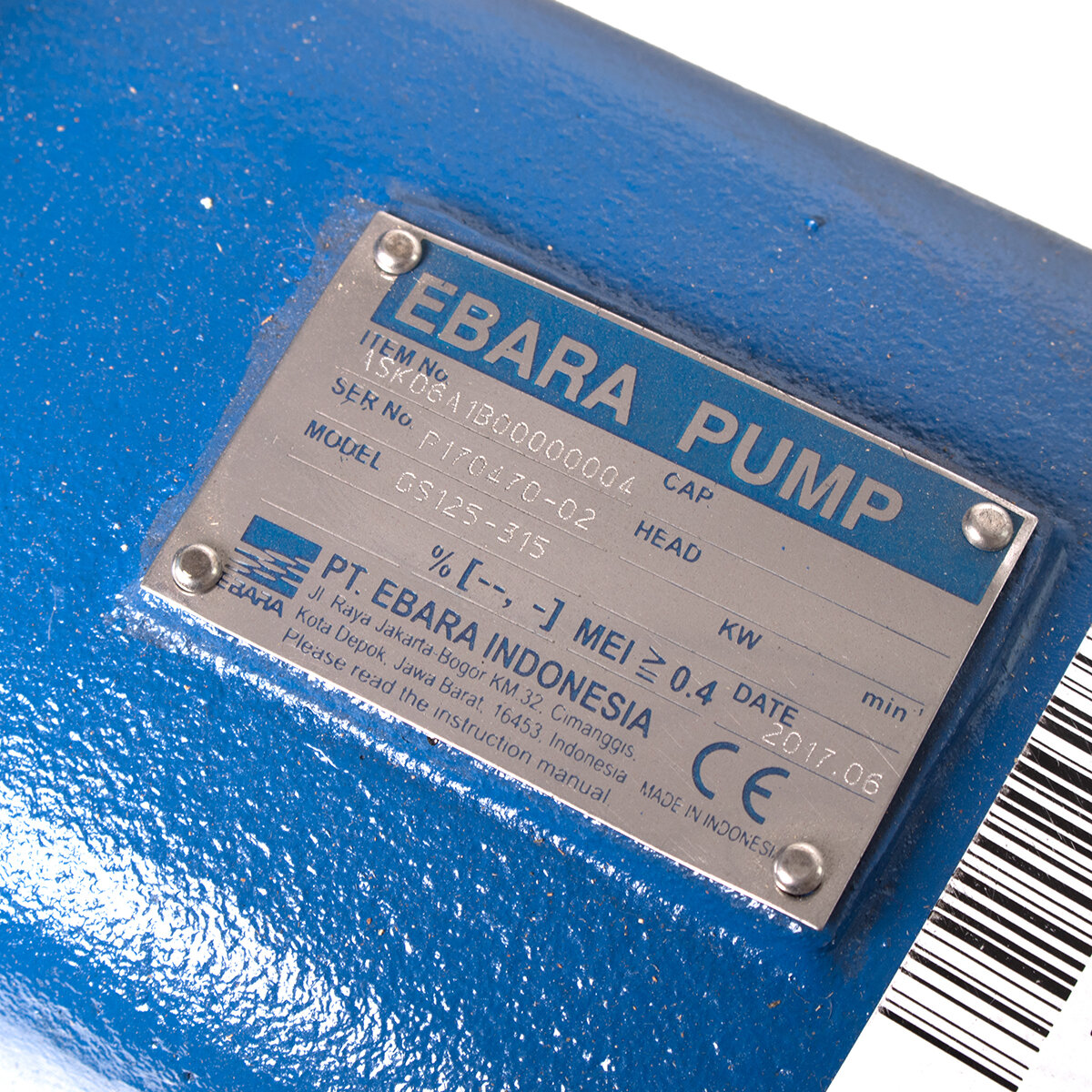 EBARA GS 125-315 ปั้มเพลาลอย 150 x 125 มม. (ไม่รวมมอเตอร์ | ไม่รวมหน้า ...