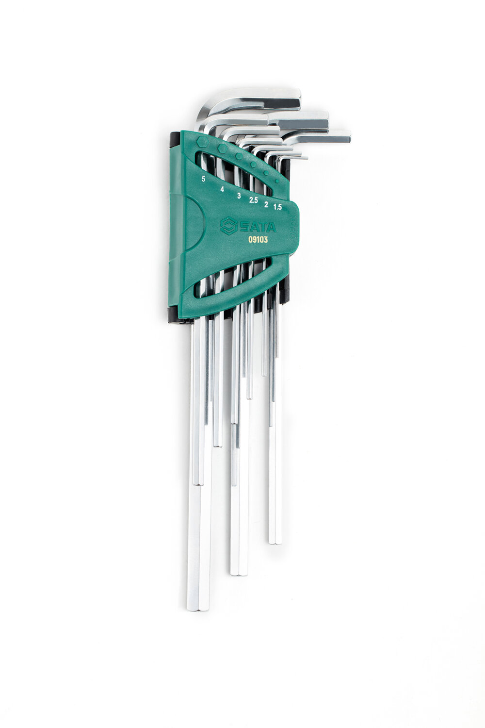 SATA 09103 ประแจหกเหลี่ยม ประแจแอล (ยาวพิเศษ) 9 ตัว/ชุด (เบอร์ 1.5, 2.0 ...