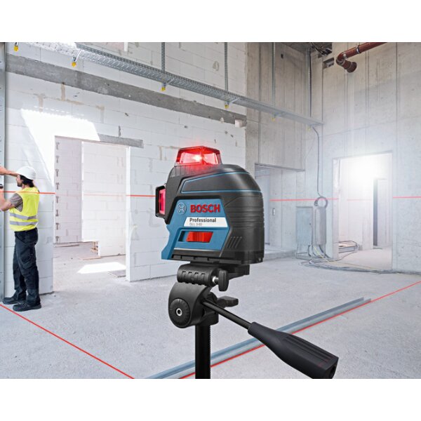 BOSCH GLL3-80+BT150 เครื่องถ่ายระดับเลเซอร์ (พร้อมขาตั้ง BT-150 | รับประกัน 6 เดือน) - HereTools