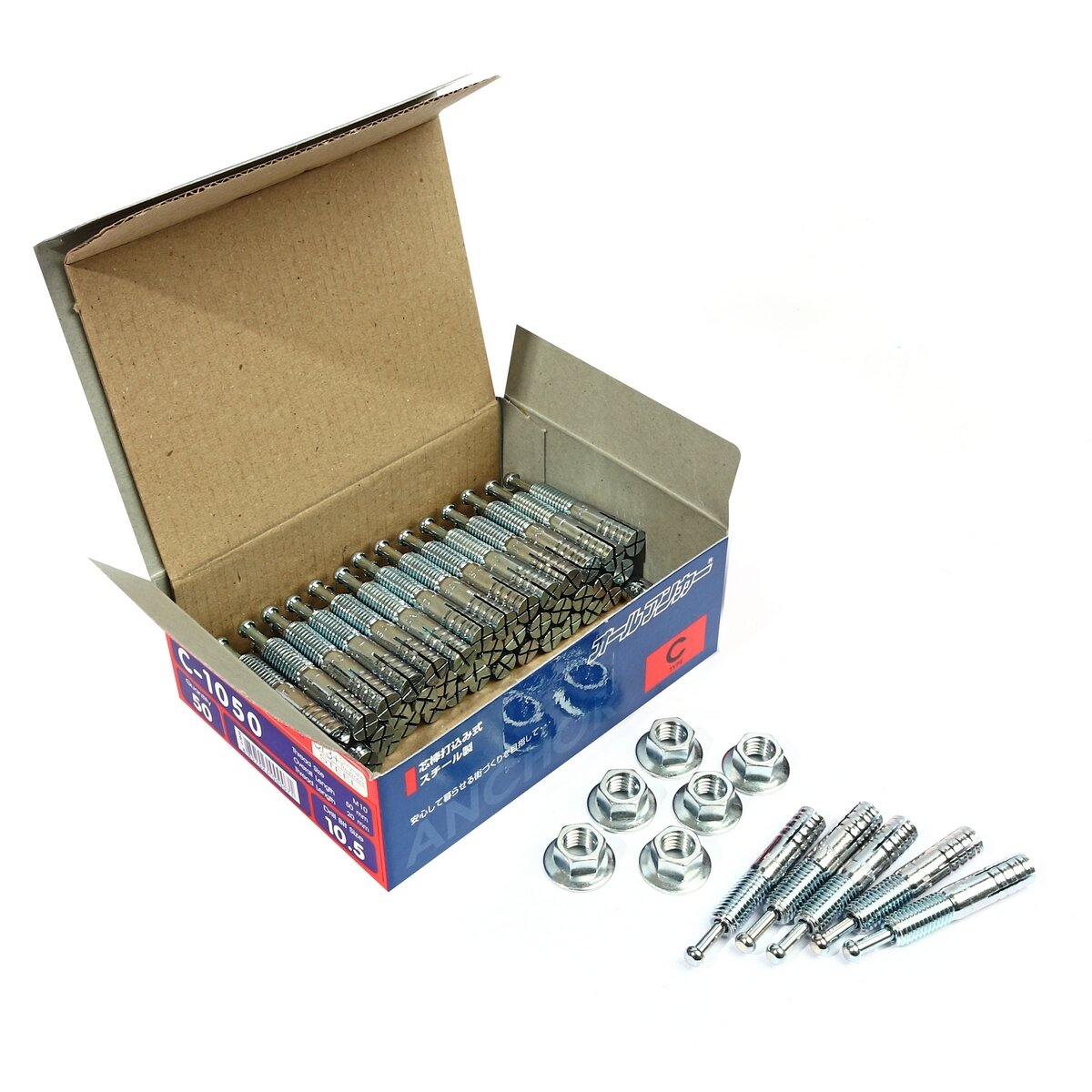 SANKO C-1050 พุกตะปู C-TYPE ขนาด M10 x 50 mm. (บรรจุ 50 ตัว/กล่อง) - HereTools