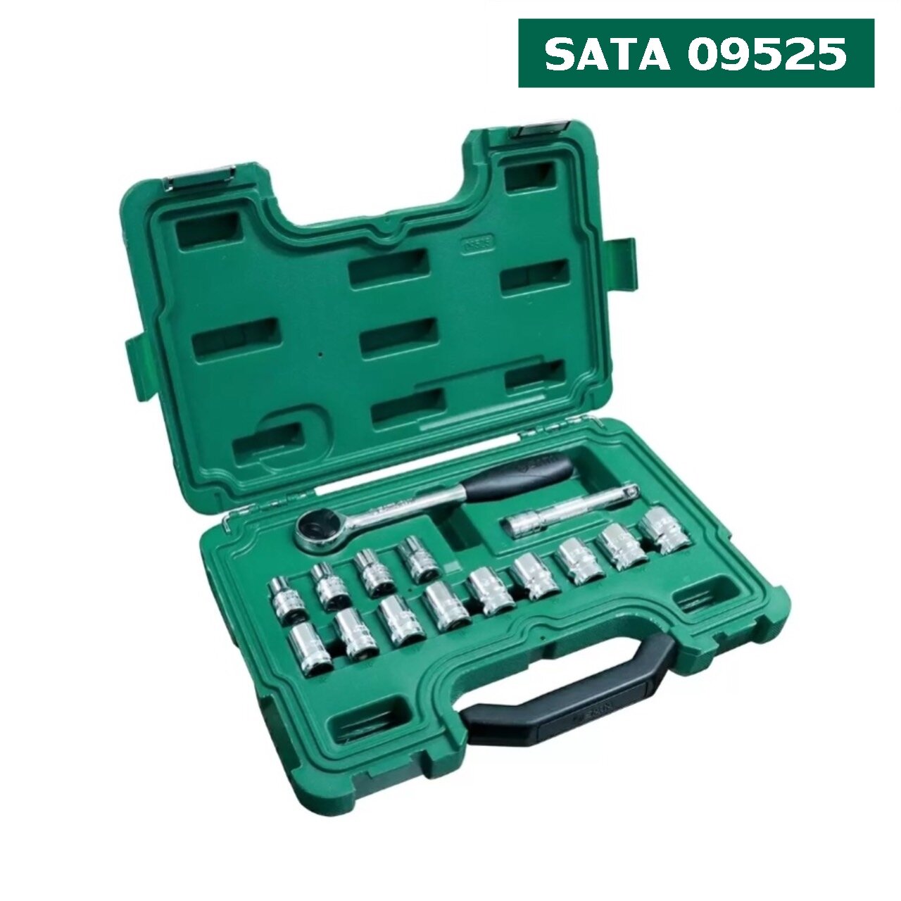 SATA 09525 บล็อกชุด 1/2 นิ้ว 6 เหลี่ยม (เบอร์ 10 - 24 มม.) 15 ตัว/ชุด ...