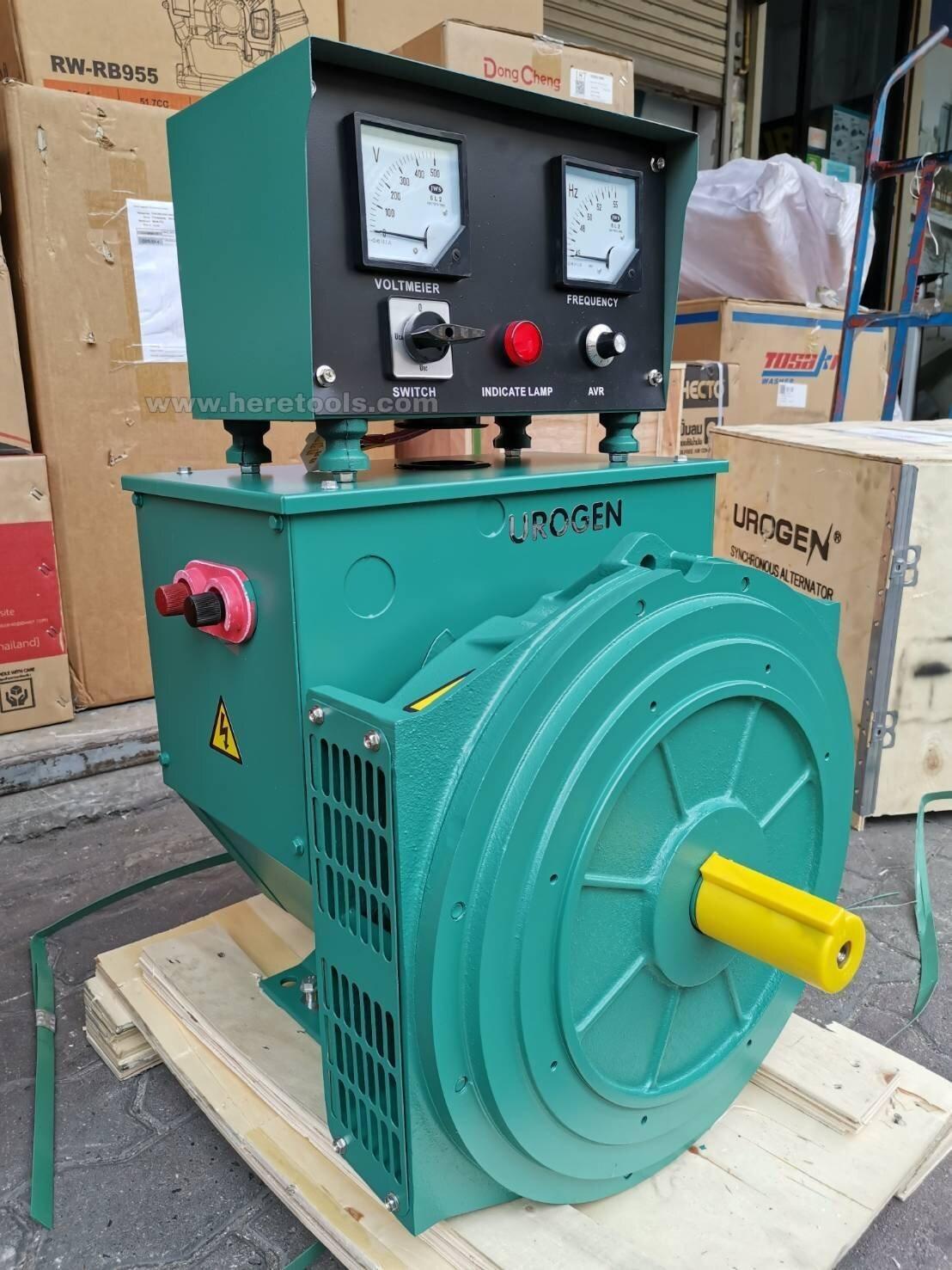 UROGEN URG.184E(DB)-380 : ไดนาโมเพลาลอย 28.8 KVA. 380V. (Brushless AC Alternators + AVR | 1500 r ...