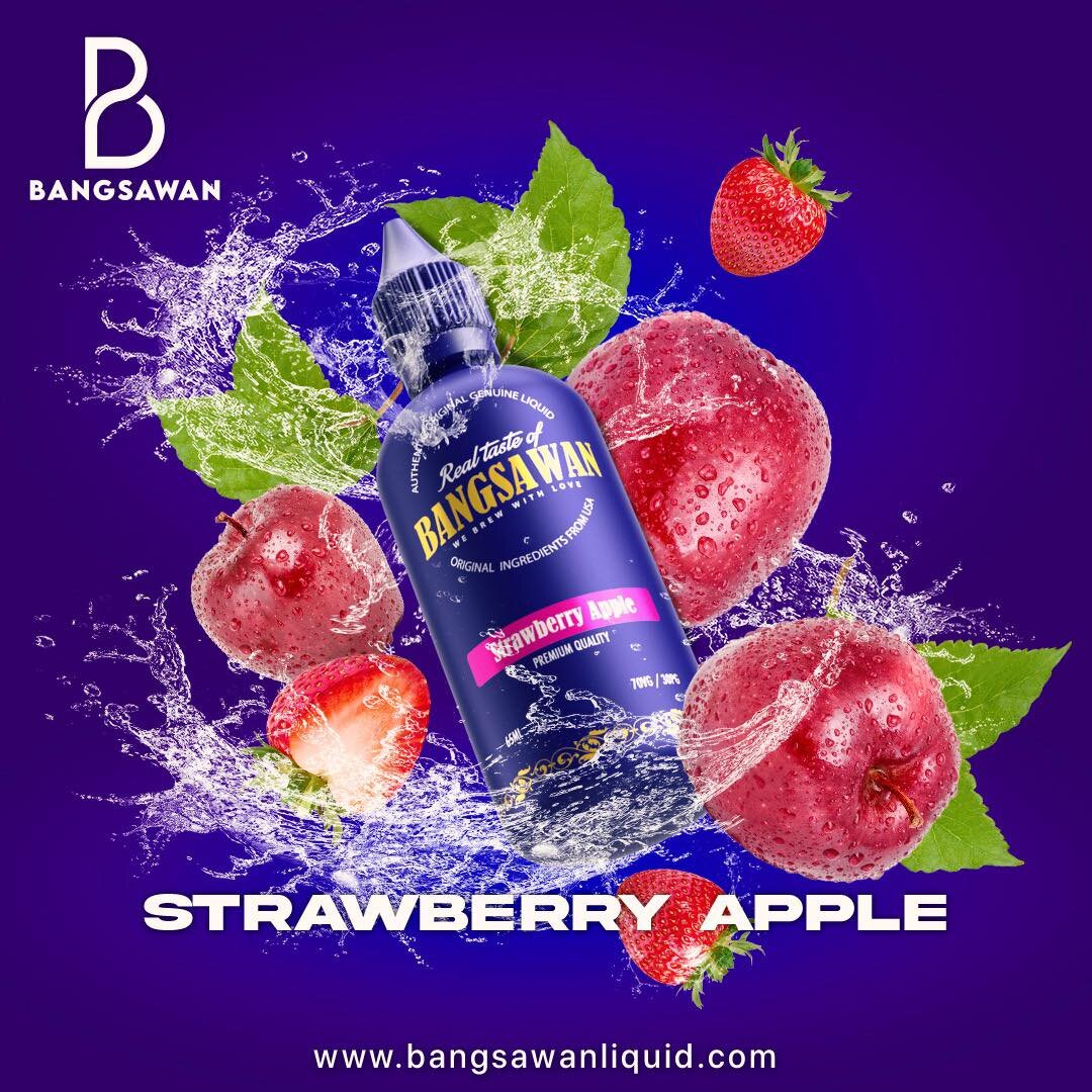 บังน้ำเงิน กลิ่นสตอเบอร์รี่ แอปเปิ้ล BANGSAWAN Strawberry Apple - USAGI ...