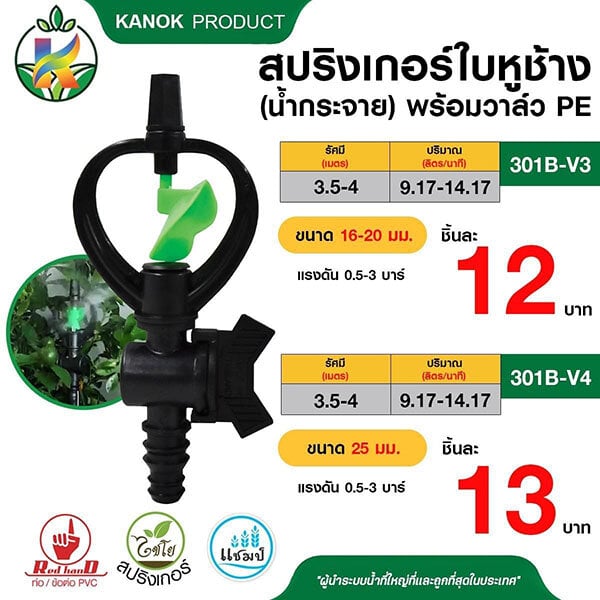 10 อันดับ สปริงเกอร์ที่ขายดีที่สุด จาก KANOK PRODUCT - KANOK PRODUCT