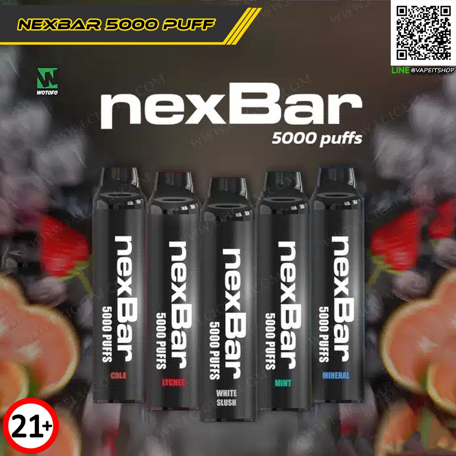 Nexbar 5000 Puff - VapeITShop บุหรี่ไฟฟ้าพัทยา น้ำยาบุหรี่ไฟฟ้าพัทยา
