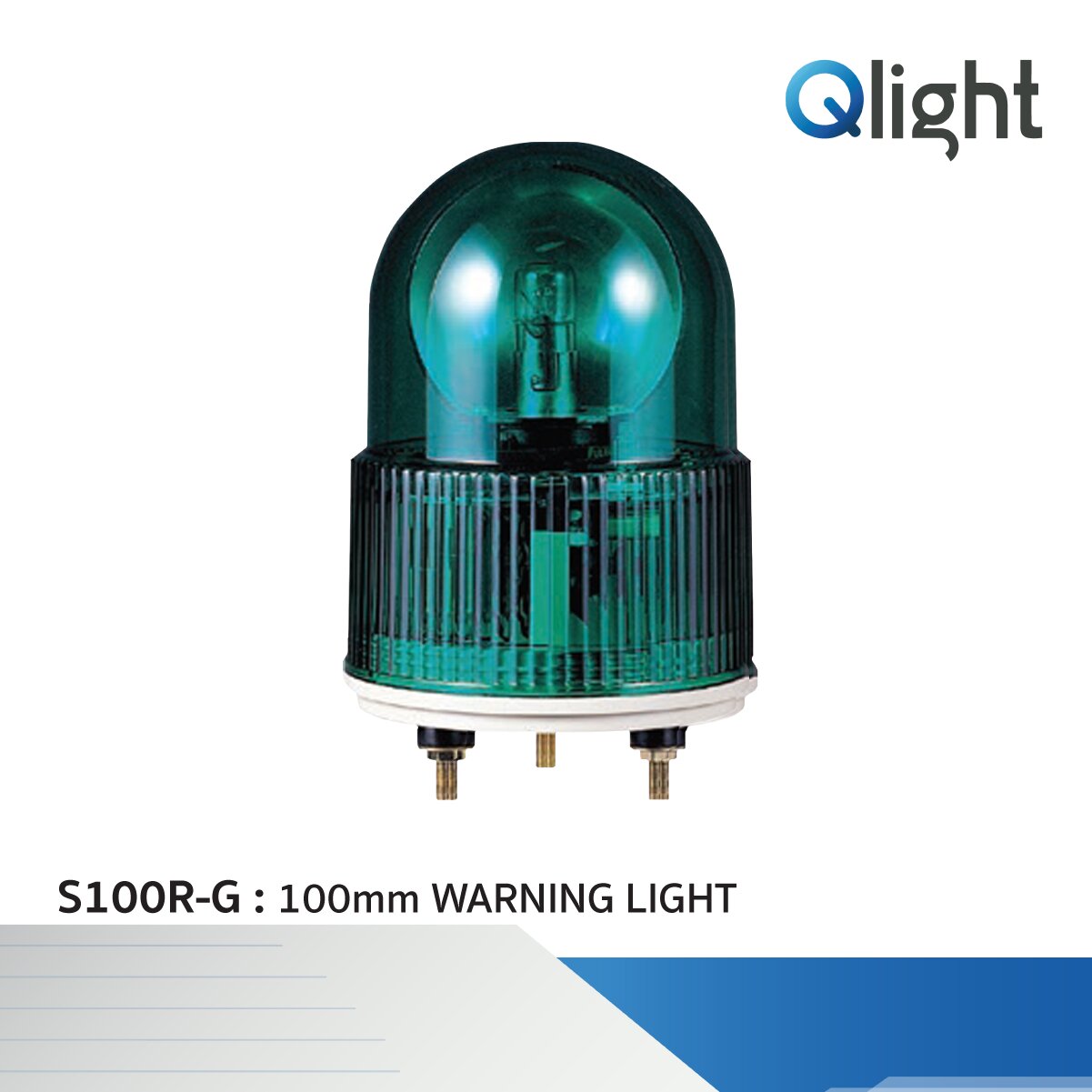 [S100R] Ø100mm Bulb Revolving Warning Light - Qlight Thailand