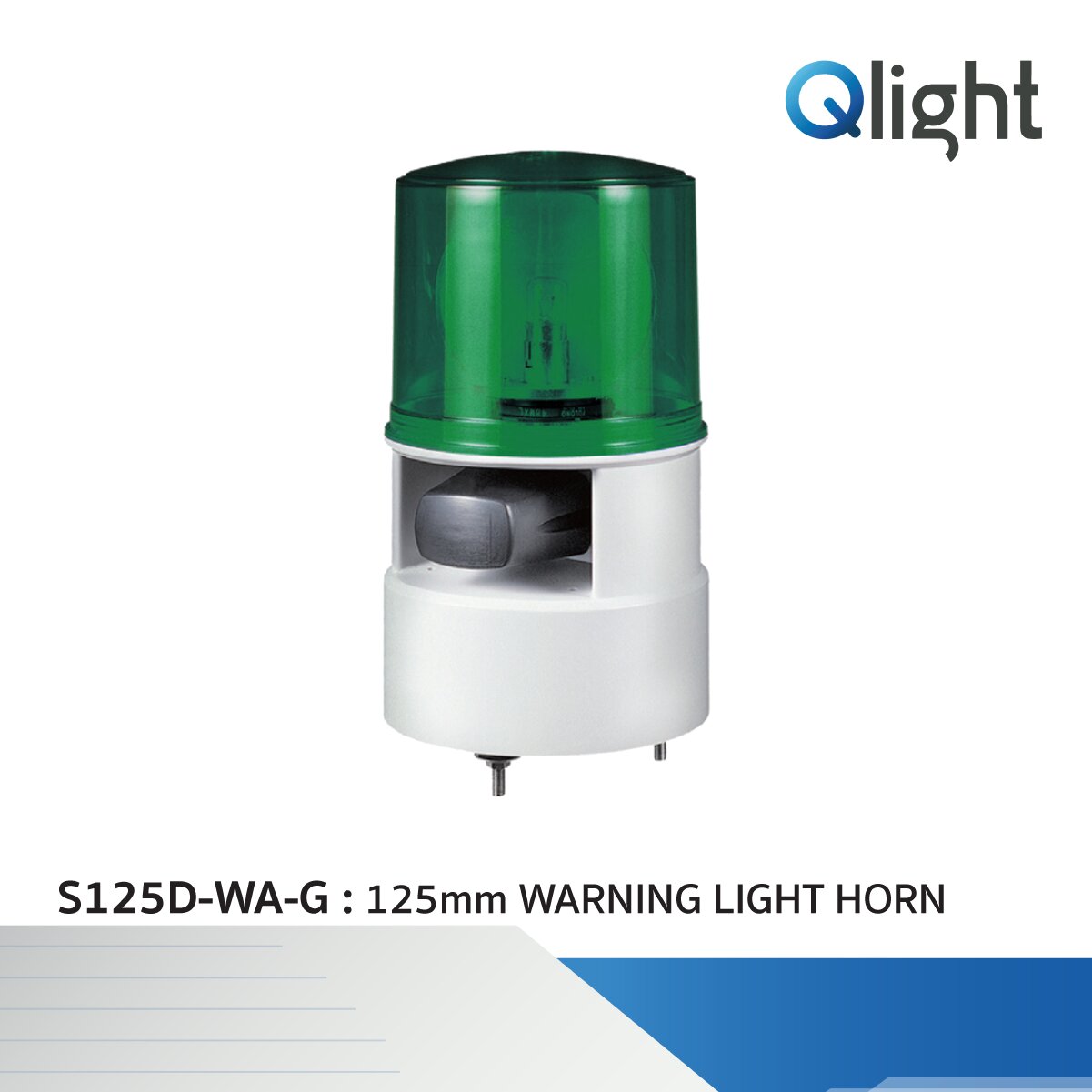 [S125D-WA] Ø125mm Bulb Revolving Light & Electric Horn/Alarms - Qlight Thailand