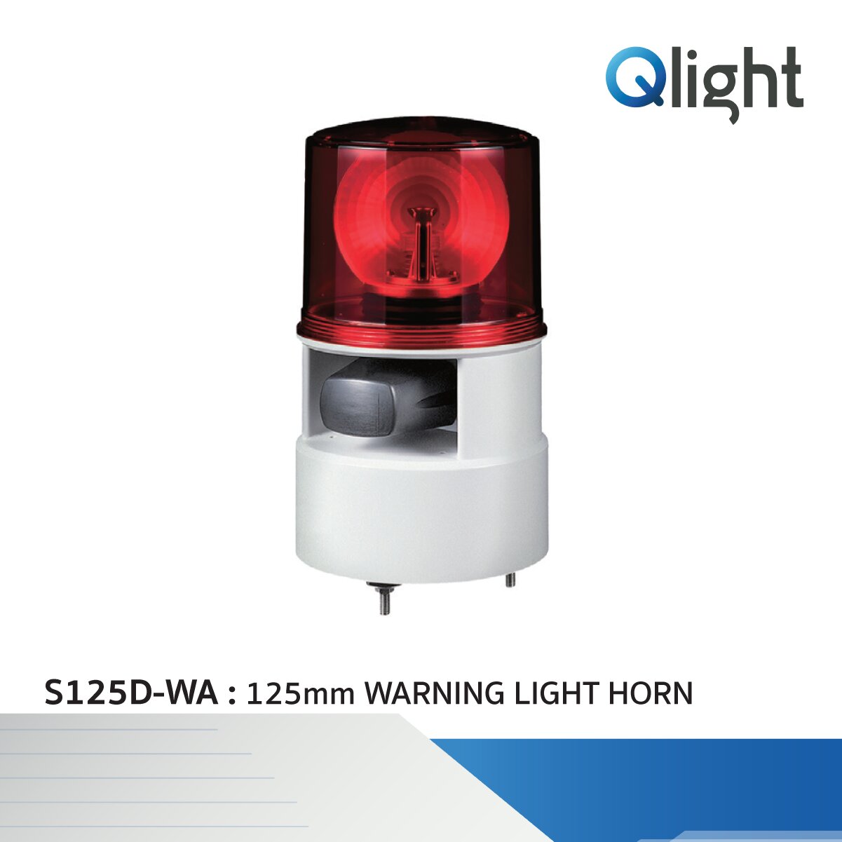 [S125D-WA] Ø125mm Bulb Revolving Light & Electric Horn/Alarms - Qlight ...
