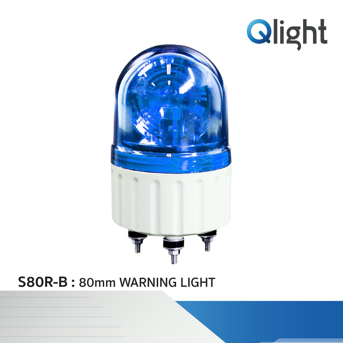[S80R] Ø80mm Bulb Revolving Warning Light - Qlight Thailand