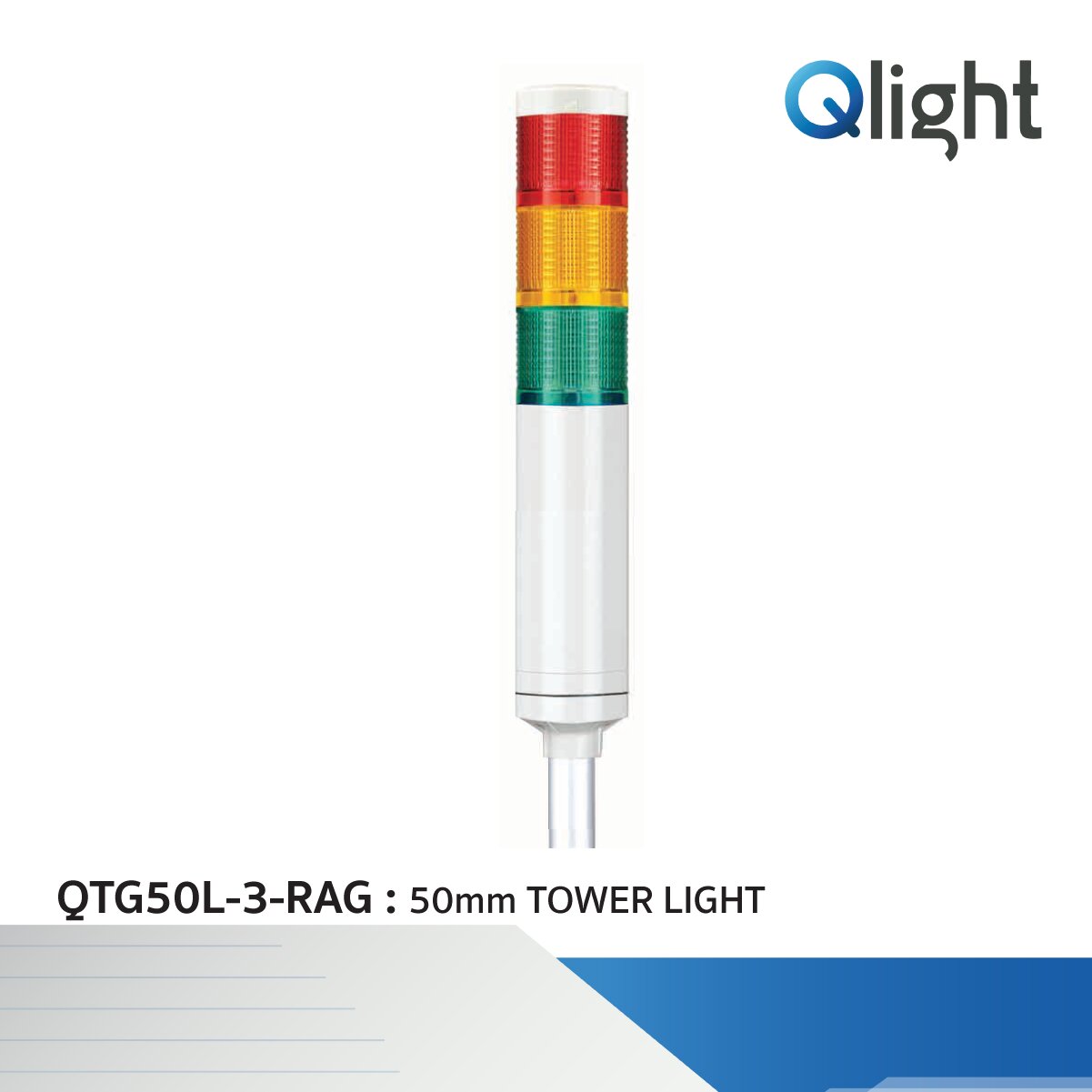 [QTG50L] Ø50mm Pole Mount, LED Steady Tower Lights - Qlight Thailand