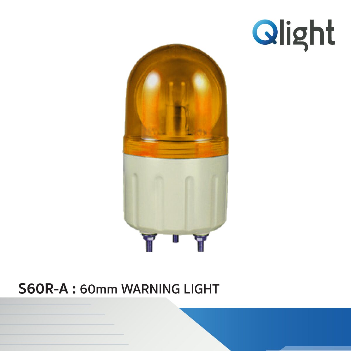 [S60R] Ø60mm Bulb Revolving Warning Light - Qlight Thailand