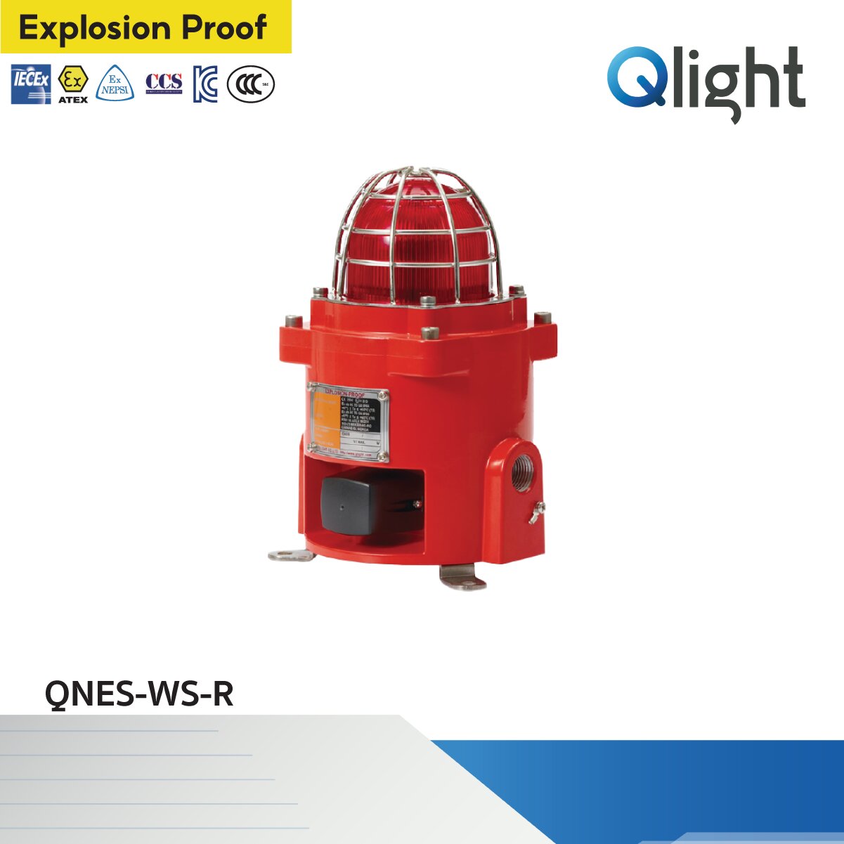 [QNES-WS] Ø92mm Explosion Proof LED Signal/ Warning Light and Electric ...