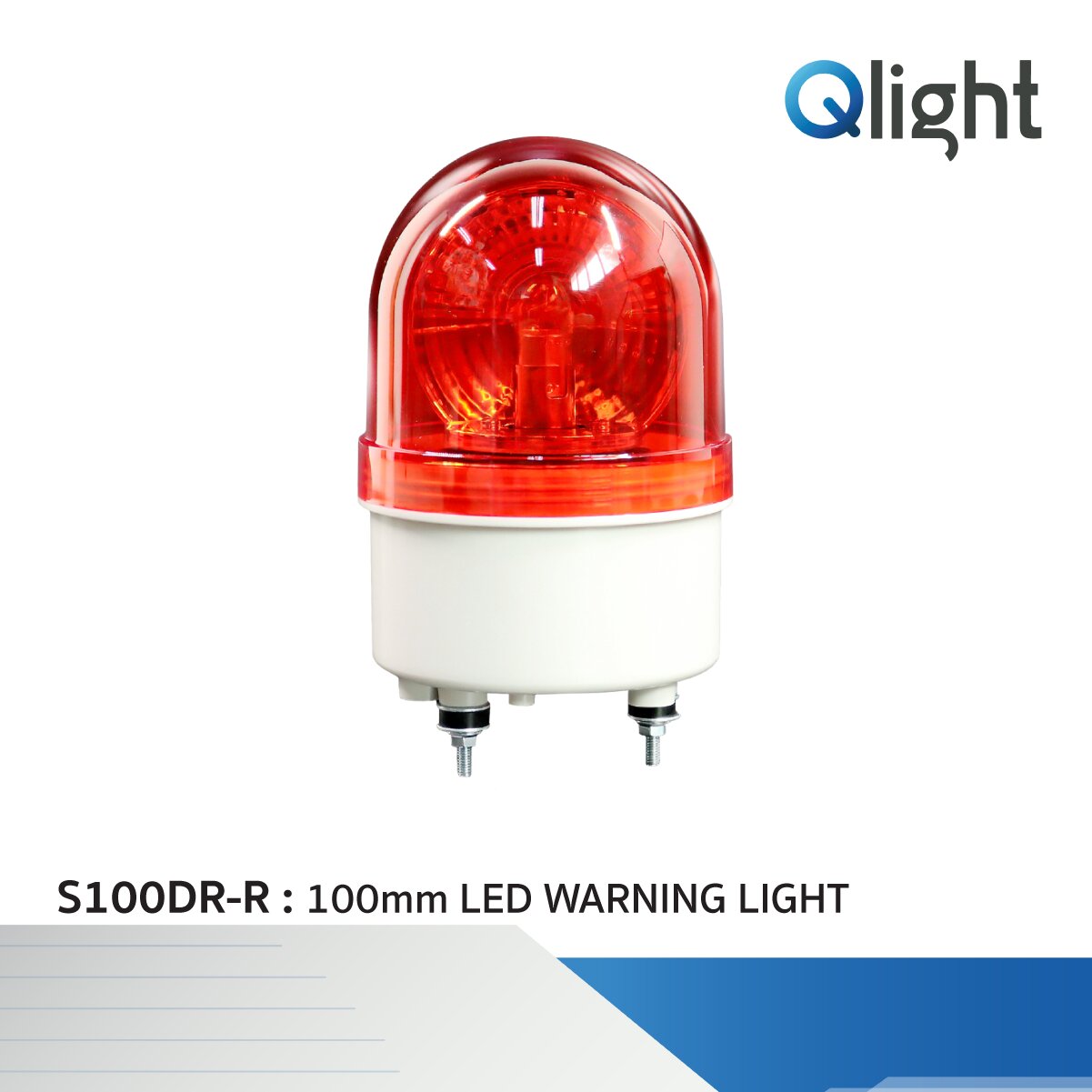 [S100DR] Ø100mm LED Revolving Warning Light - Qlight Thailand