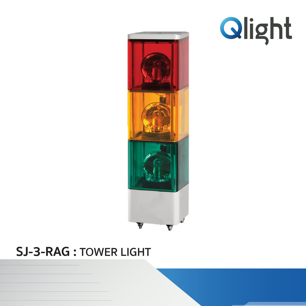 [SJ] Ø95×95mm Bulb Revolving Tower Warning Lights - Qlight Thailand