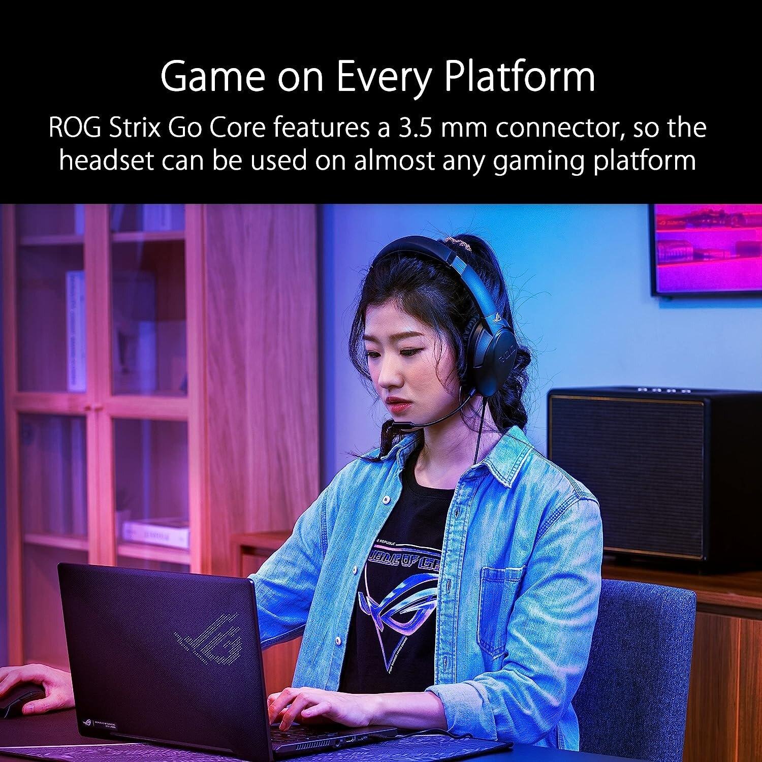 ASUS ROG Strix Go Core (3.5mm, Vitual 7.1, Volume & Mic Control, 252 g ...