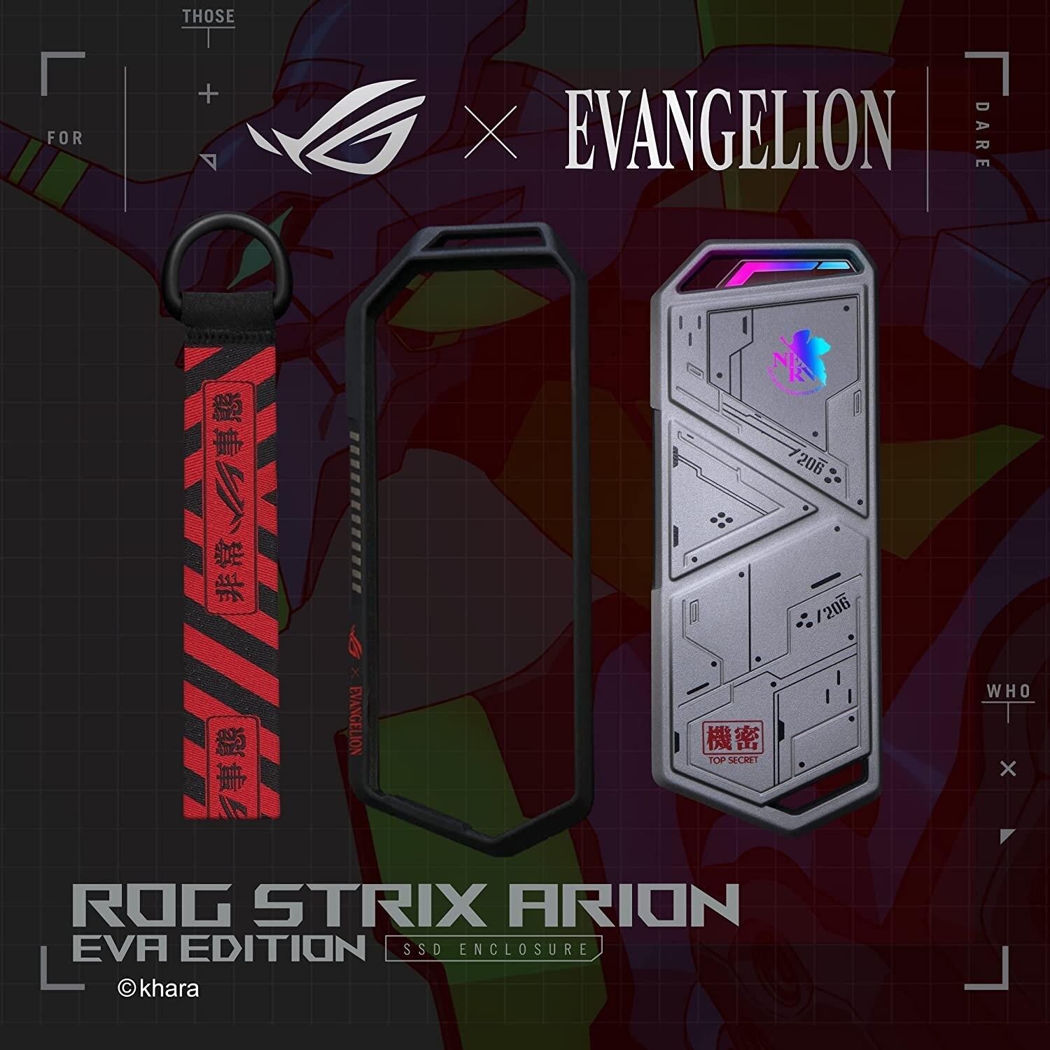 Asus ROG Strix Arion EVA Edition (ESD-S1C) Portable M.2 NVMe SSD Enclosure USB3.2 GEN2 Type-C ...