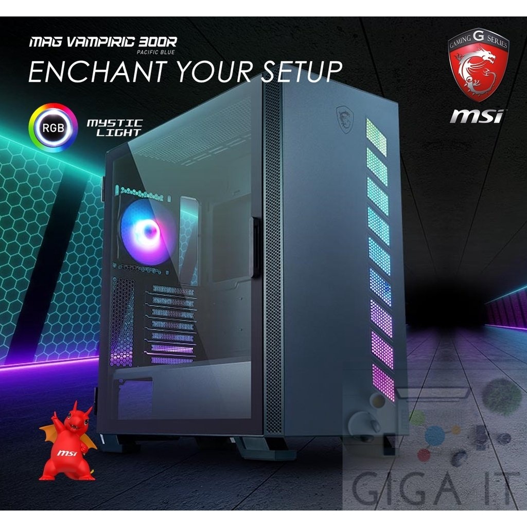 MSI Case-PC MPG VAMPIRIC 300R (RGB,ATX/M-ATX/Mini ITX) aRGB Light Strip ...
