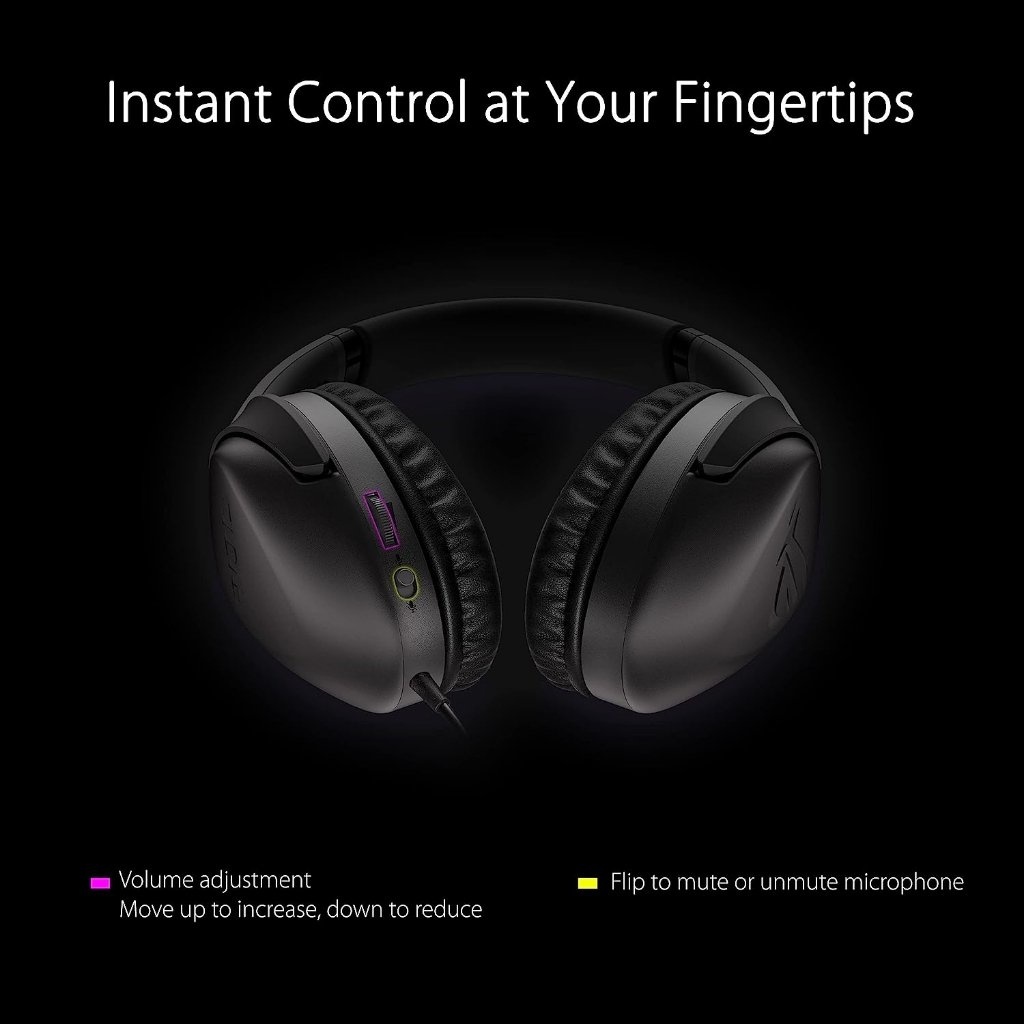 ASUS ROG Strix Go Core (3.5mm, Vitual 7.1, Volume & Mic Control, 252 g ...