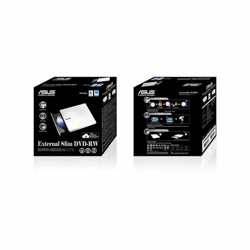 Asus Optical Drive External รุ่น SDRW-08D2S-U White/Black (เครื่องอ่าน ...