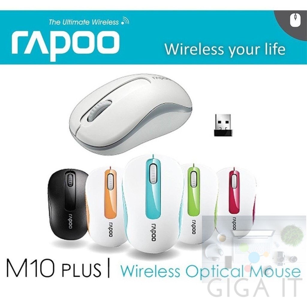 Rapoo M10 Plus 2.4GHz Wireless Optical Mouse ประกัน 2 ปี - GIGA IT SHOP