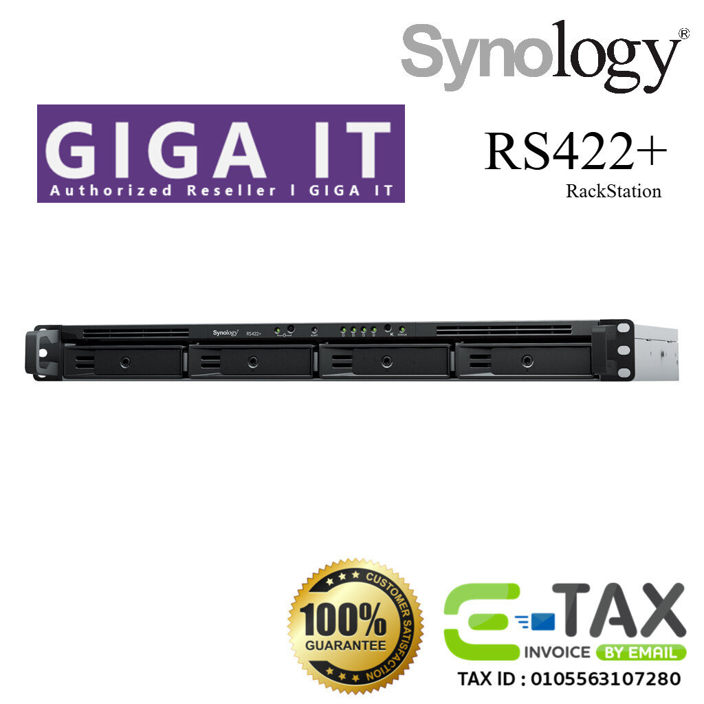 Synology RackStation RS422+ (HDD 4 Bays, AMD Ryzen R1600 2.6Ghz, 2GB DDR4) ประกันศูนย์ไทย 3 ปี ...