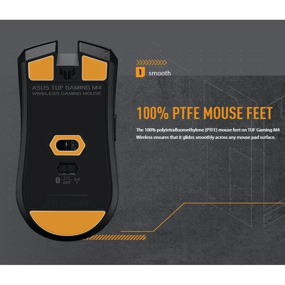 ASUS P306 TUF Gaming M4 Wireless Gaming Mouse (12000 DPI, RF 2.4GHz ...