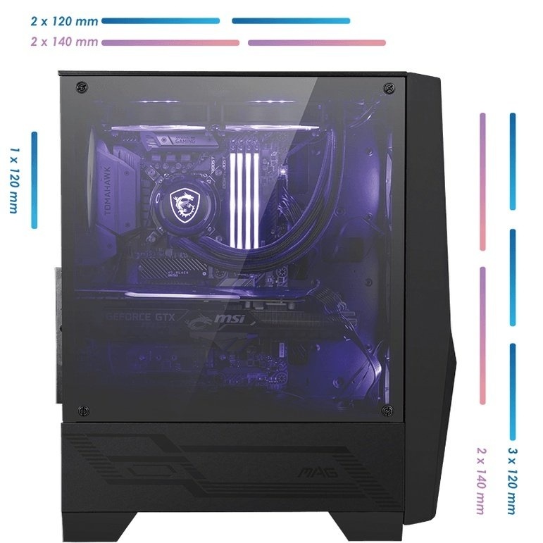 MSI Case-PC MAG FORGE 100M (RGB,ATX/M-ATX/Mini ITX) aRGB ประกัน 2 ปี ...