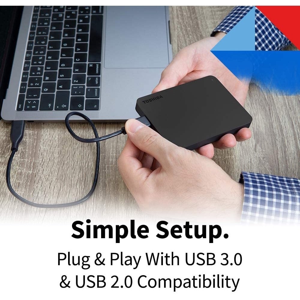 Toshiba ฮาร์ดไดรฟ์ภายนอก 1TB รุ่น Canvio Basics A3 External HDD (USB 3.2 Gen1) ประกันศูนย์ไทย 3 ...