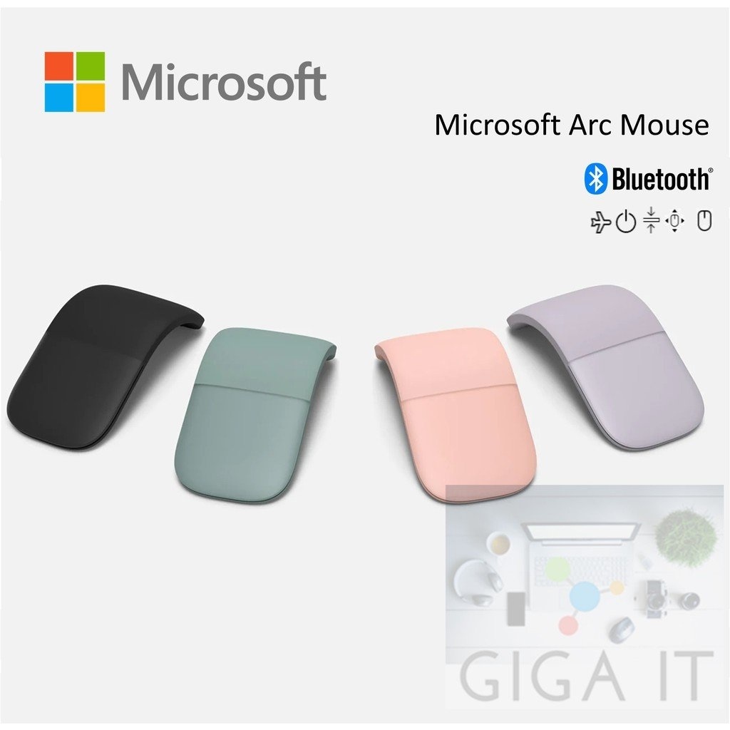Microsoft Arc Mouse (Bluetooth, 1000 DPI) ประกัน Microsoft 3 ปี - GIGA ...