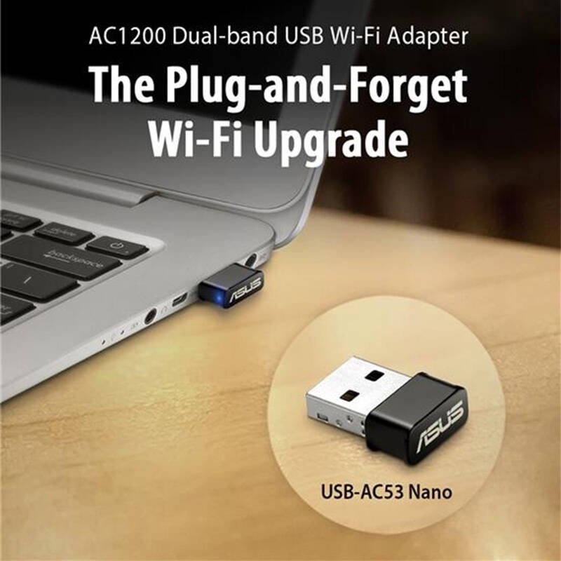 ASUS USB-AC53 Nano AC1200 Dual-band USB Wi-Fi Adapter ประกันศูนย์ Asus ...