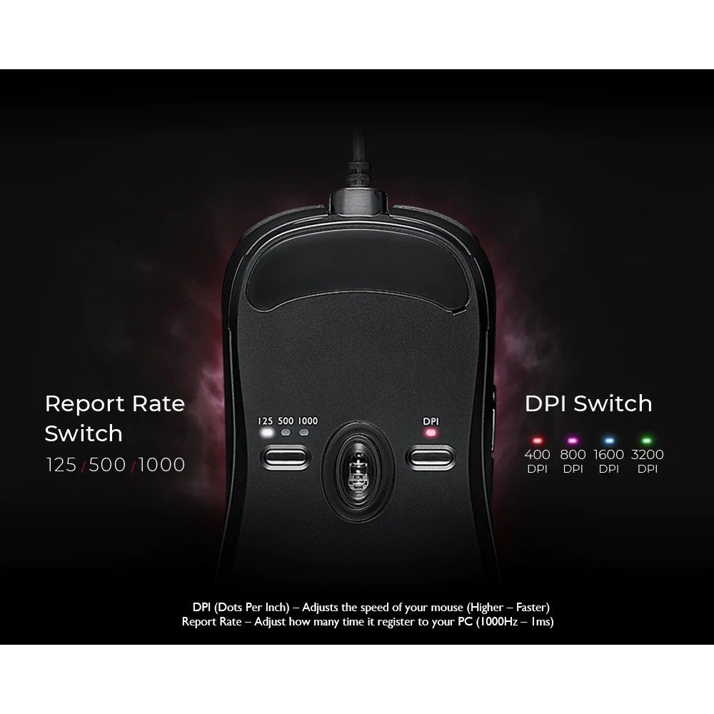 BenQ ZOWIE FK2-B Black Mouse (M/กลาง) eSports Gaming Mouse (9H.N23BB ...