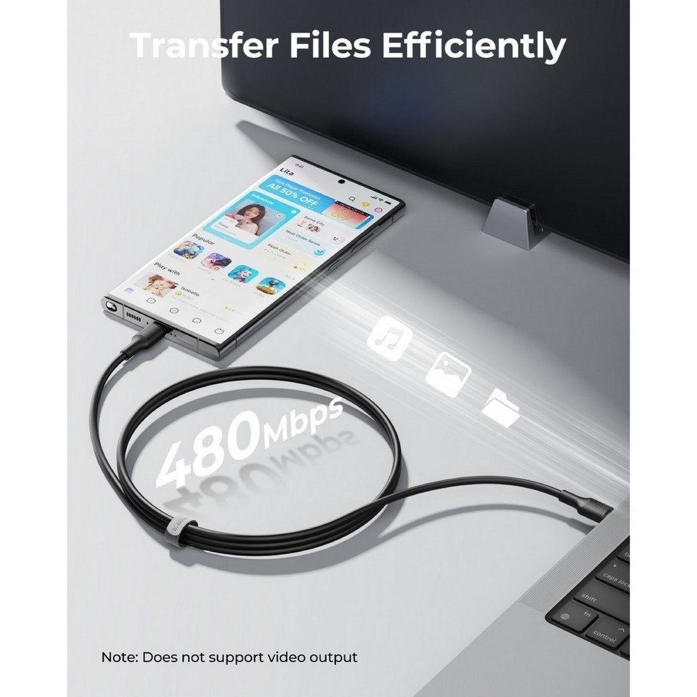 VOLTME POWERLINK EDC USB-C TO USB-C : 2M :60W - GIGA IT SHOP