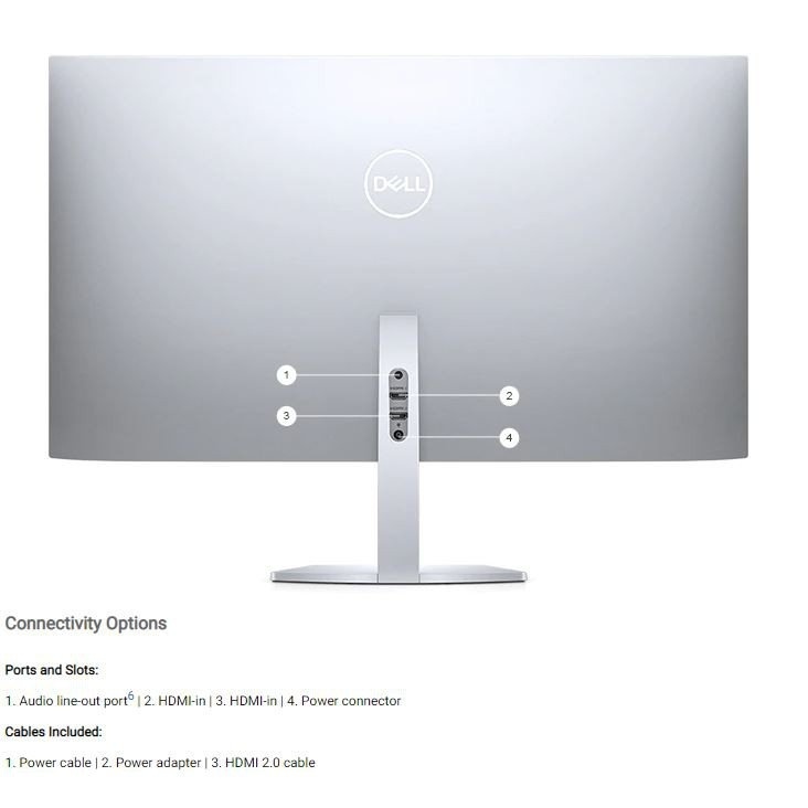 DELL Monitor รุ่น S2719DM UltraThin QHD 2K (HDMI) 27" ประกันศูนย์เดล 3 ...