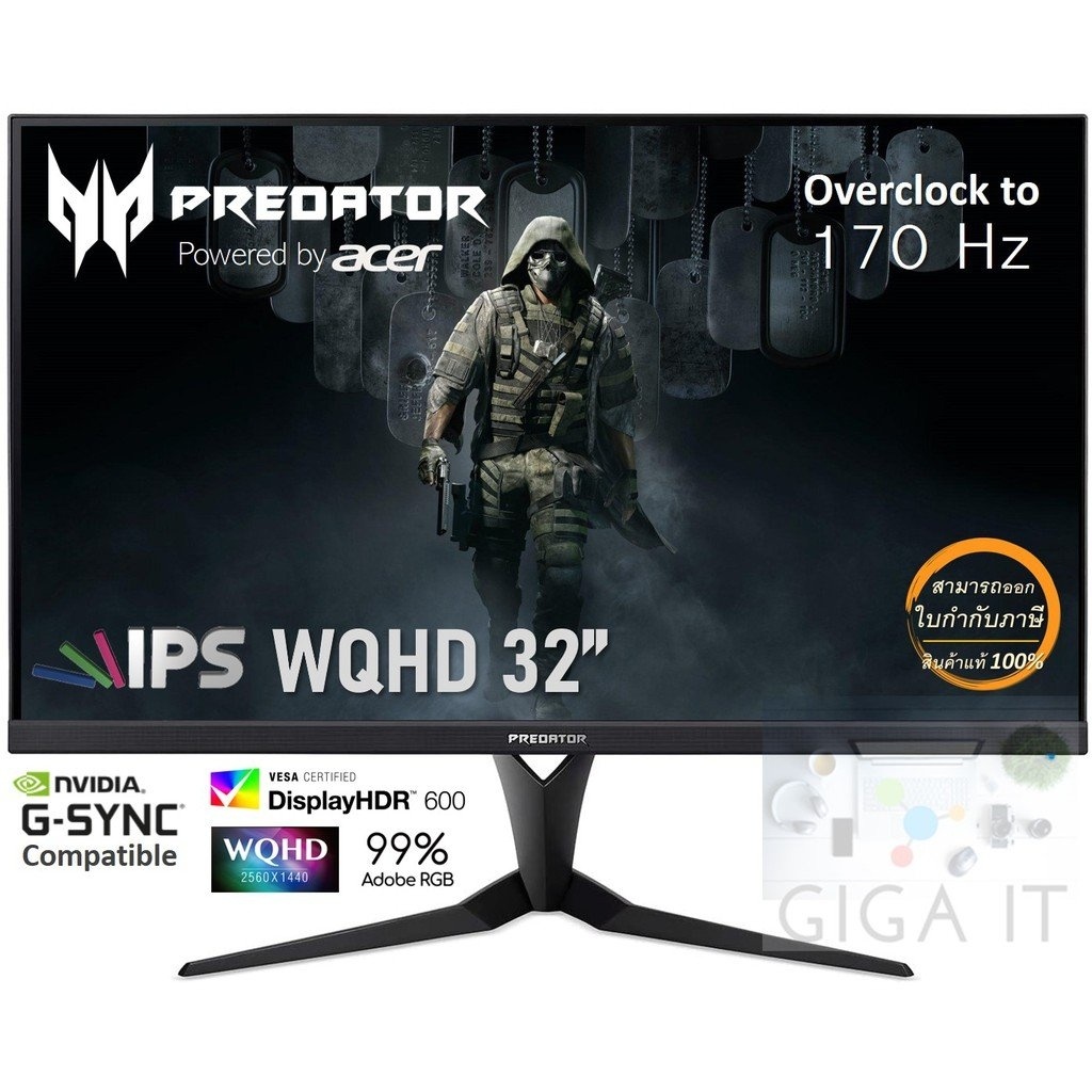 ACER Monitor Predator 32″ รุ่น XB323UGPbmiiphzx (WQHD,IPS,DP,HDMI ...