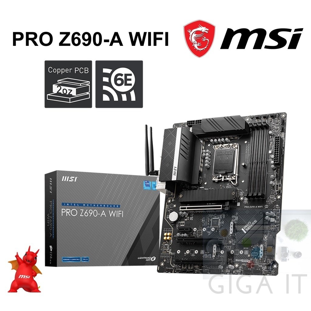 MSI MAINBOARD (เมนบอร์ด) PRO Z690-A WIFI (Intel Z690, LGA 1700 Gen12 ...