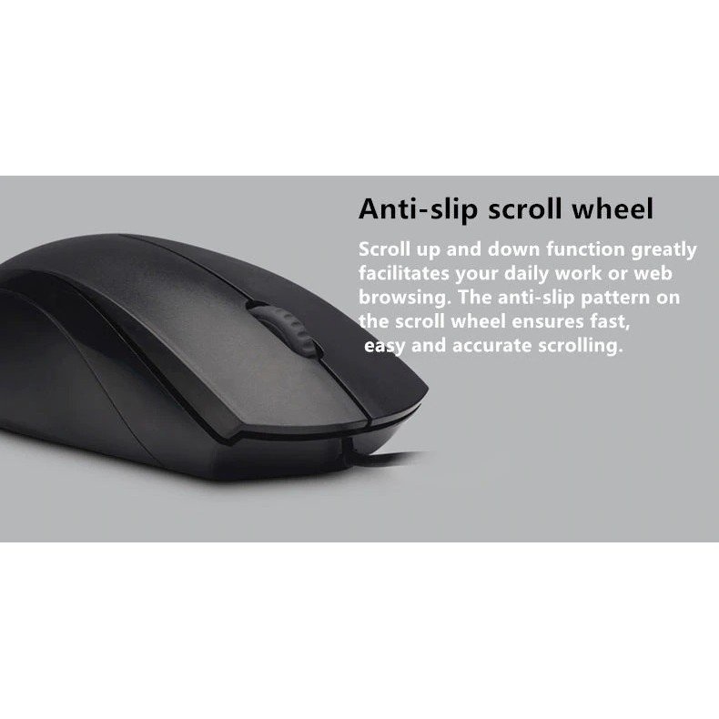 Rapoo N1200 USB Cable Optical Mouse (Black) ประกันศูนย์ฯ 2 ปี - GIGA IT ...