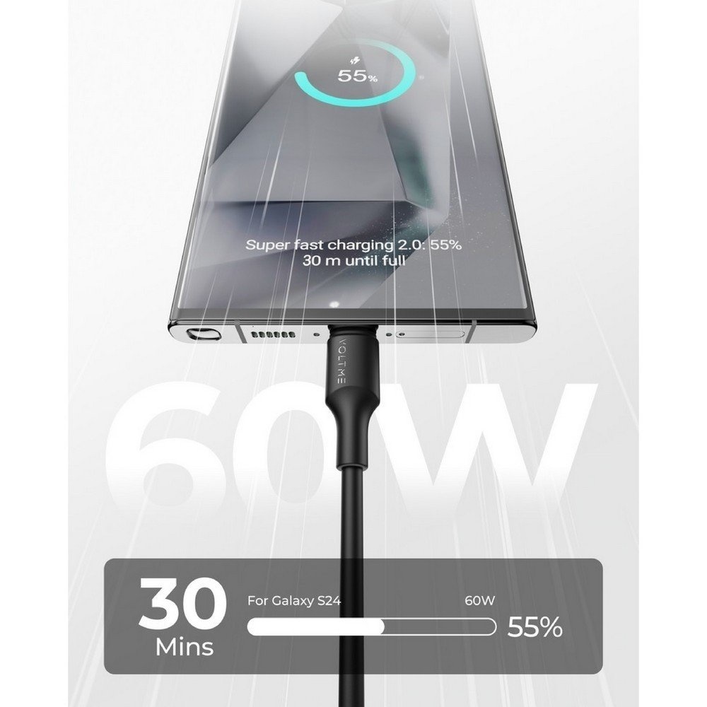 VOLTME POWERLINK EDC USB-C TO USB-C : 2M :60W - GIGA IT SHOP