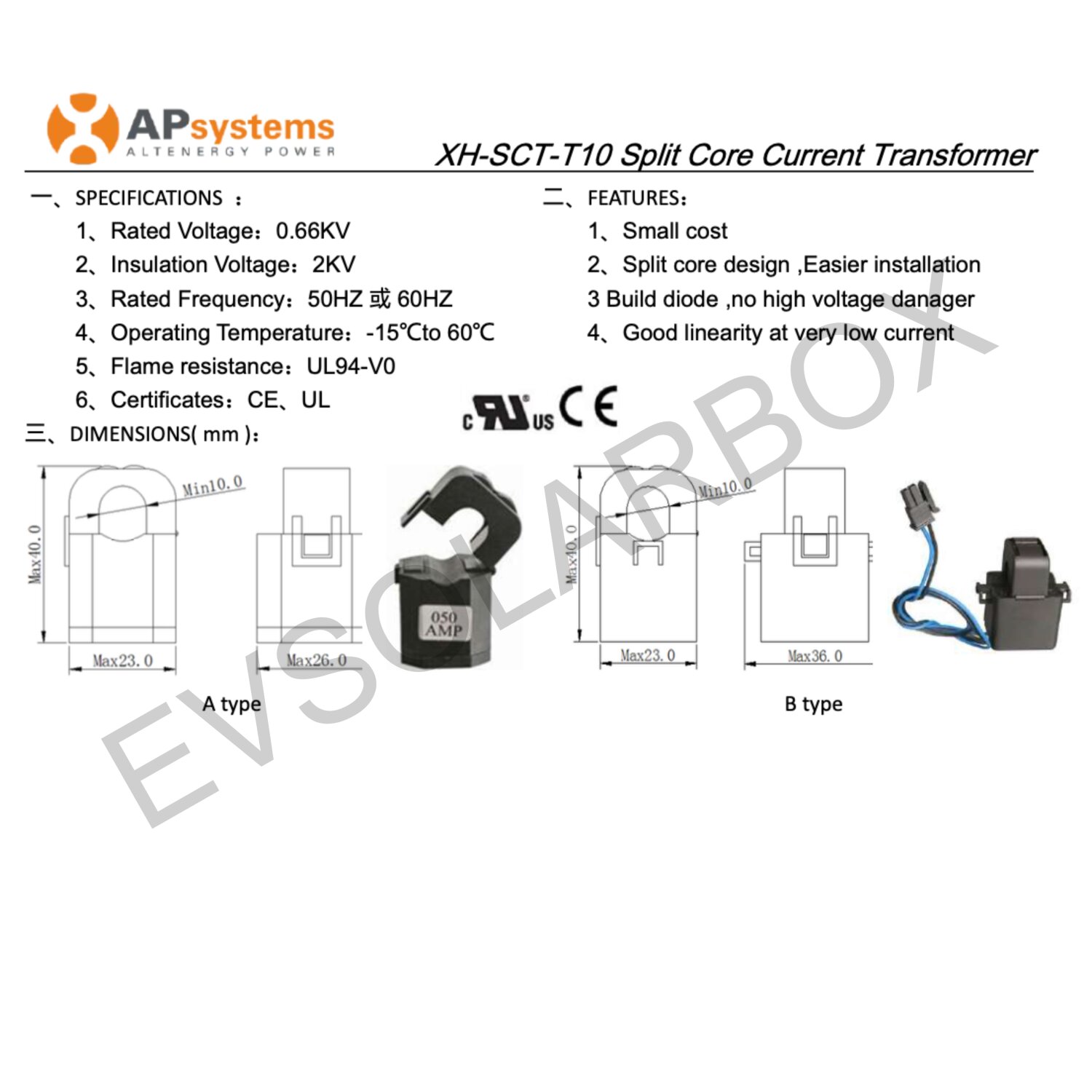 AP System CT Ring 80A - Ev Solar Box