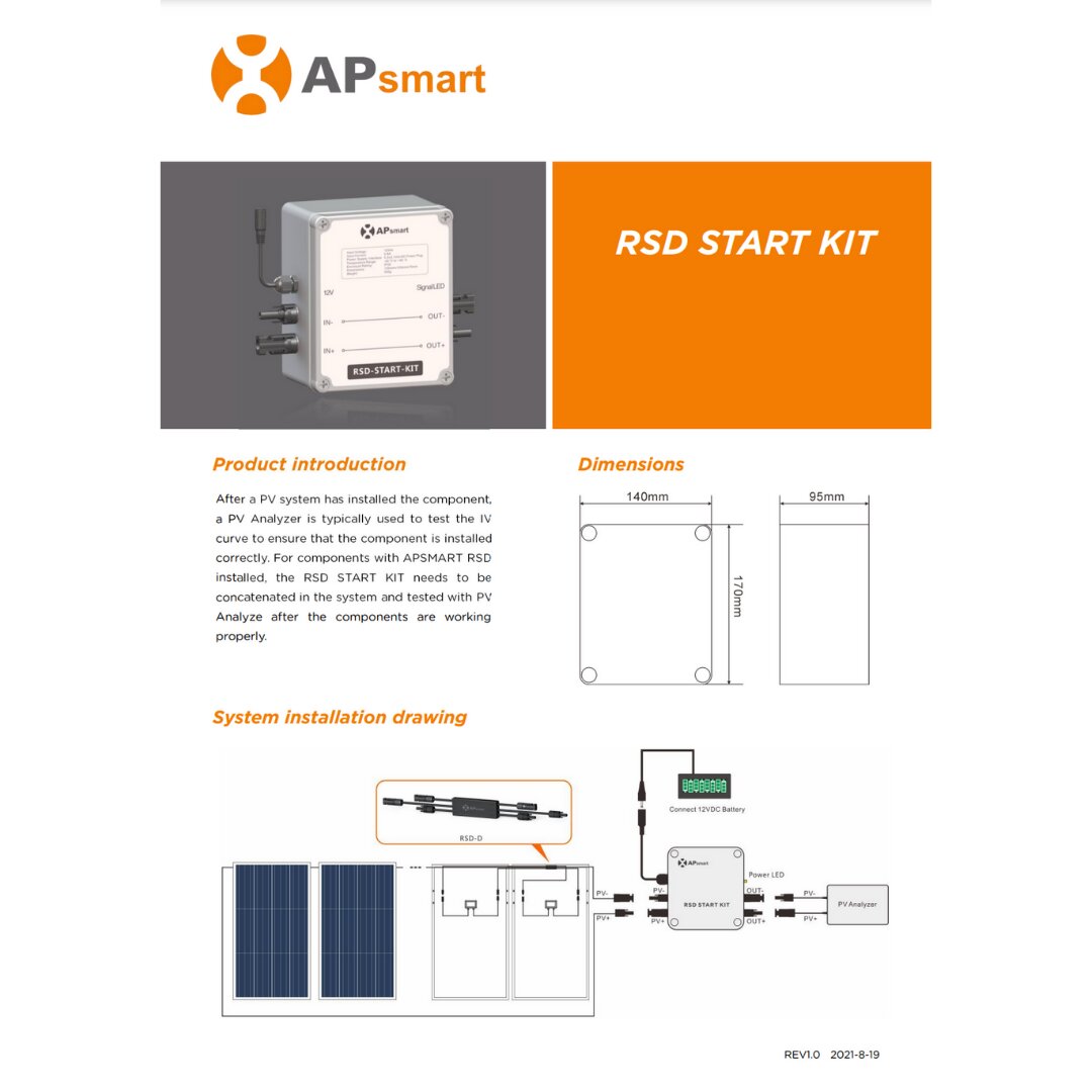 APsmart RSD-START-KIT for Independently Turning on Strings - Ev Solar Box