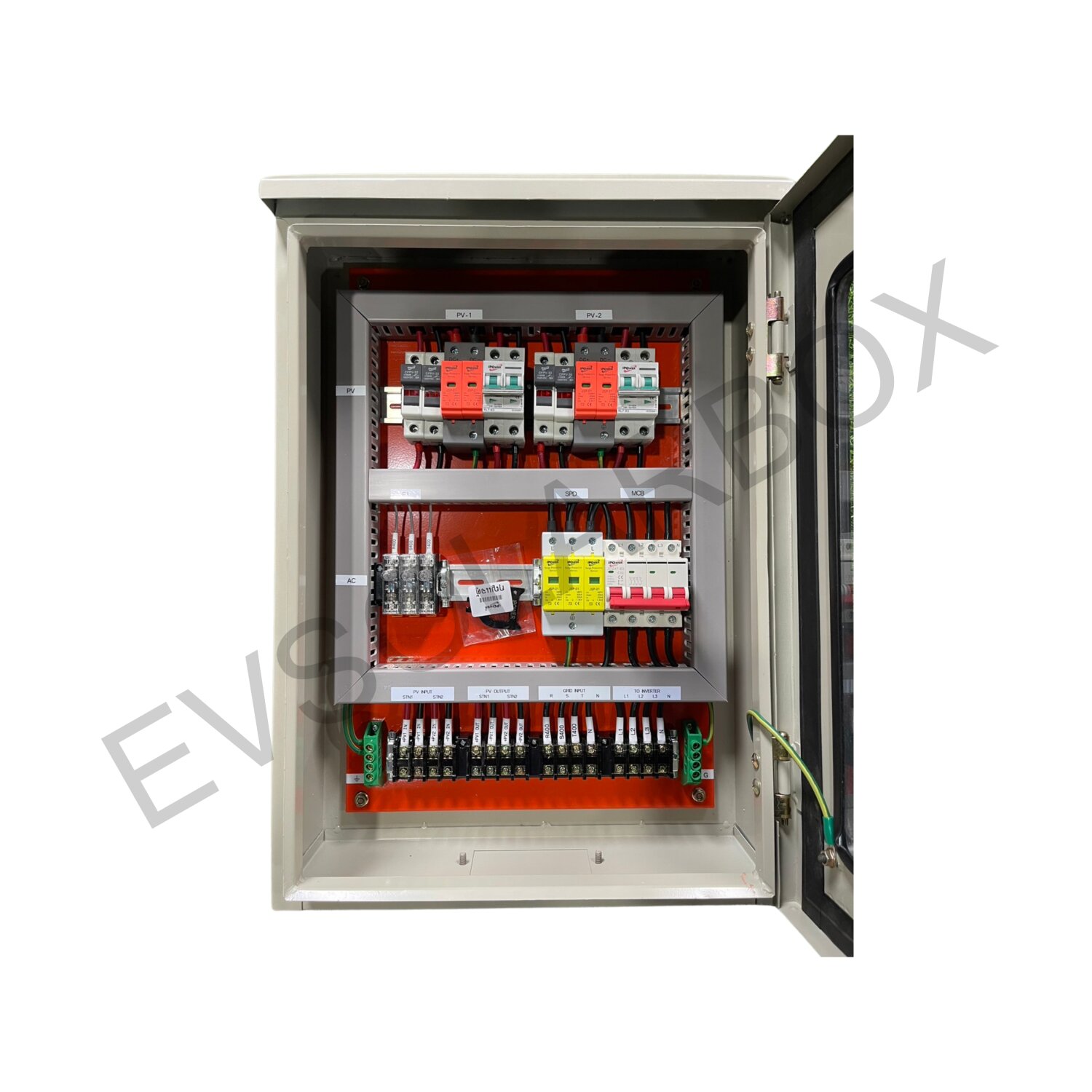 Combiner Box 10Kw 3P 2String (สำหรับขออนุญาตไฟฟ้า ) - Ev Solar Box