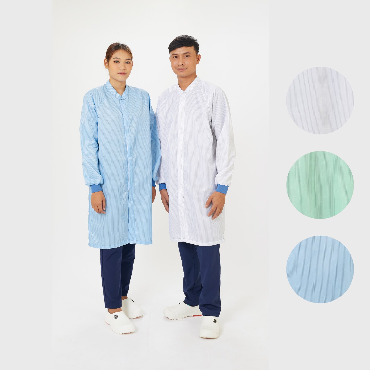 ชุดทำงาน Smock ผ้า Cleanroom - "P4F" PACS4Food