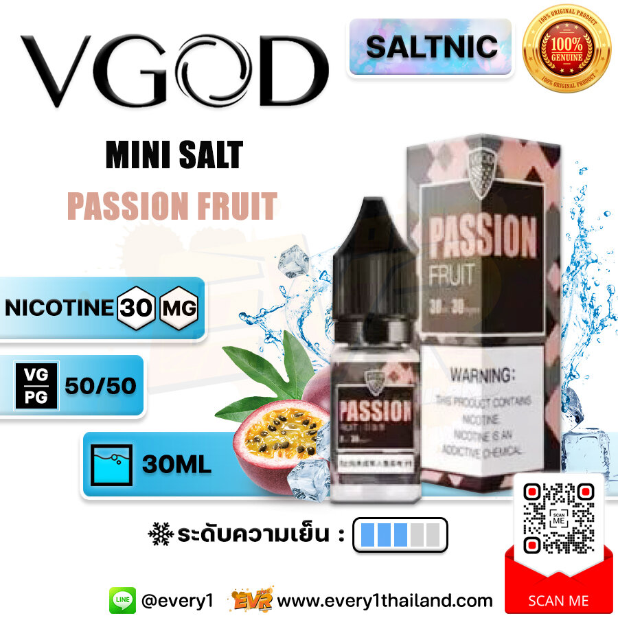 [SALTNIC] VGOD Mini Salt Nic Passion Fruit 30ml (USA) [แท้] | วีก็อตแพ ...