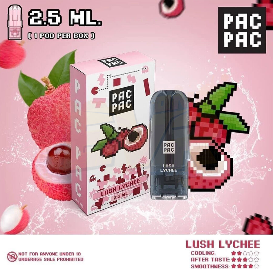 [POD HEAD] PAC PAC Pod Lush Lychee 2.5ml [แท้] | หัวพอตพร้อมน้ำยา กลิ่น ...