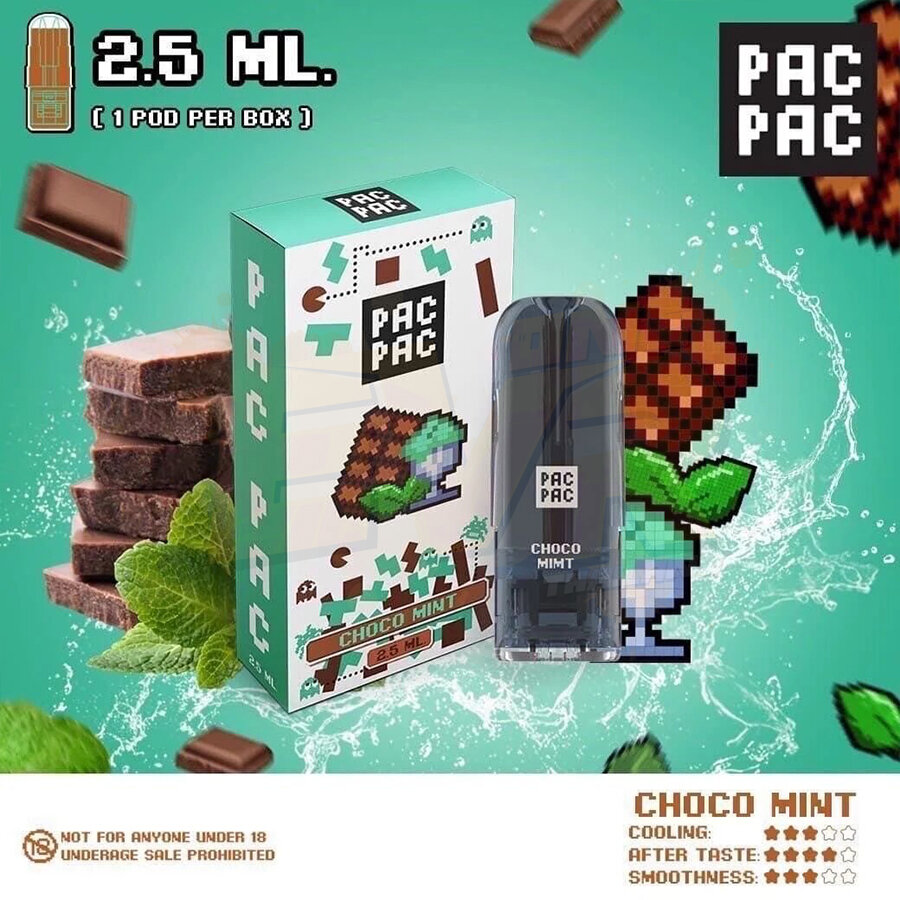 [POD HEAD] PAC PAC Pod Choco Mint 2.5ml [แท้] | หัวพอตพร้อมน้ำยา กลิ่น ...