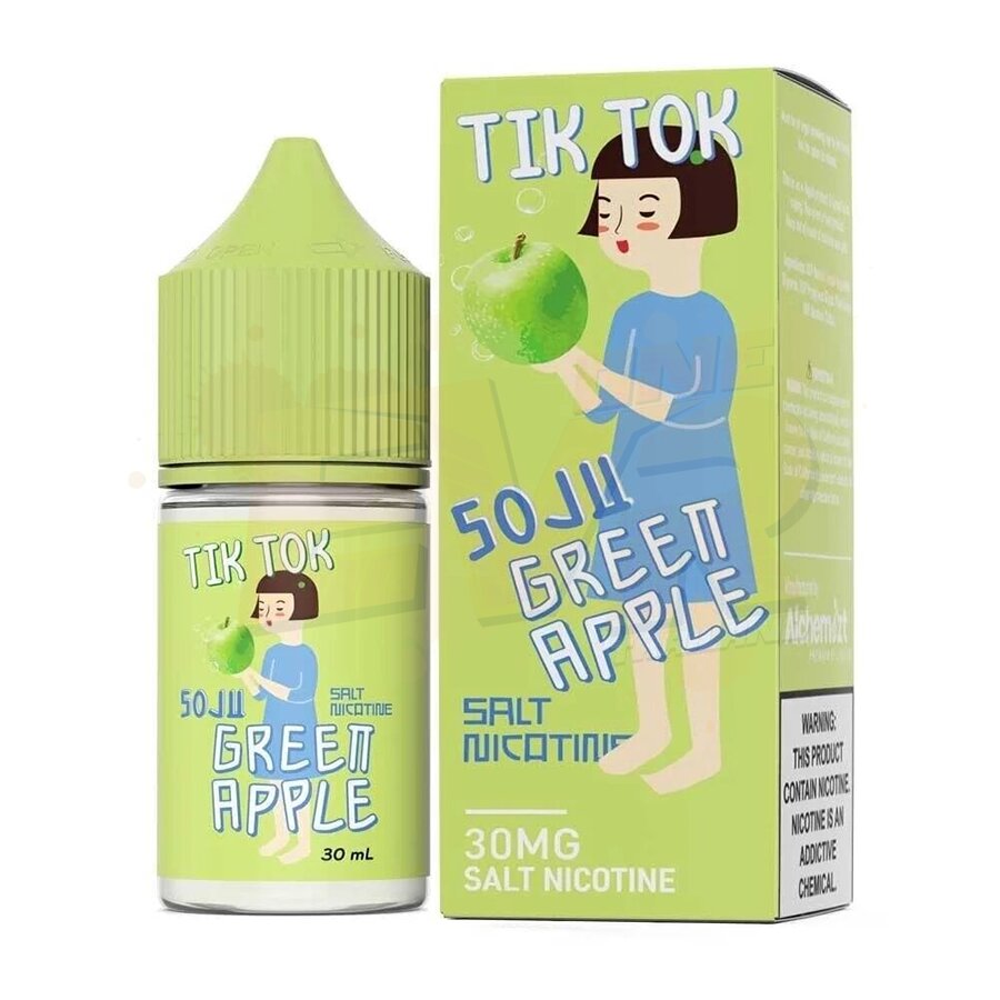 [SALTNIC] TIK TOK Soju Green Apple Salt nic 30ml [แท้] | ติ๊กต็อกโซจู ...