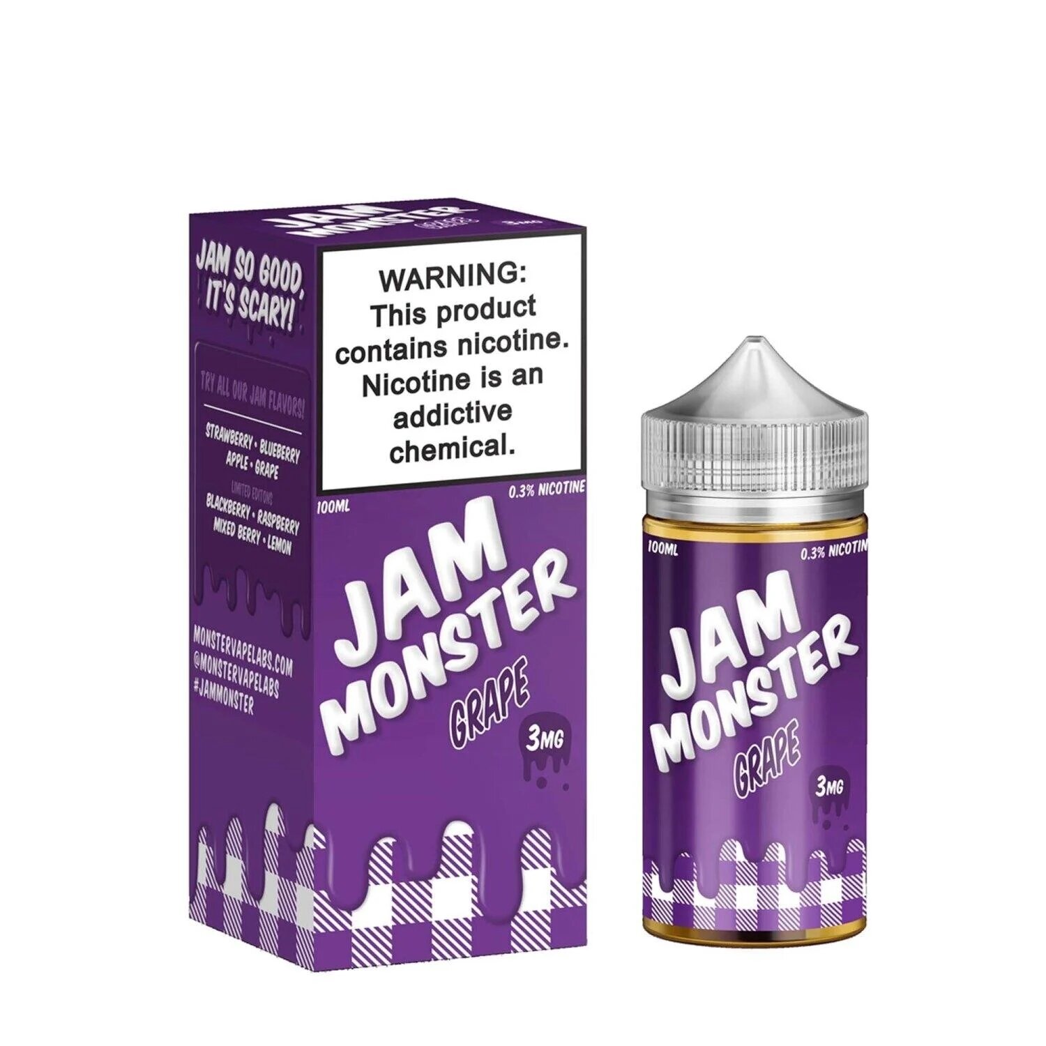 [FREEBASE] JAM MONSTER GRAPE Freebase 100ml (USA) [แท้] | แจมมอนสเตอร์เ ...