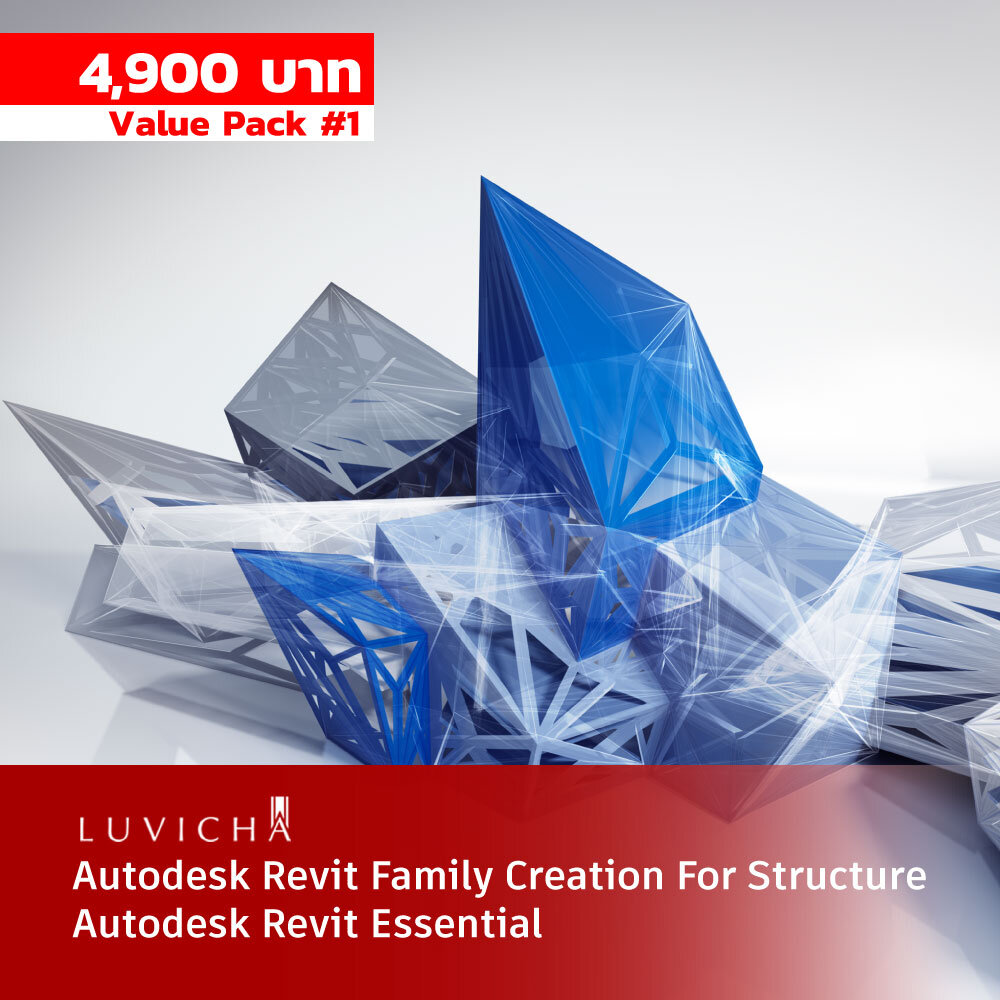 Value Pack 1 : คูปองคอร์สเรียนออนไลน์ (E-Learning) Autodesk Revit Family Creation for Structure ...