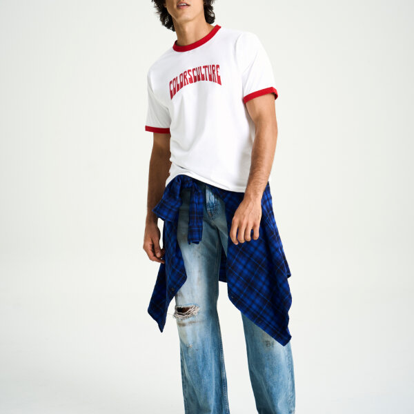 COLORCURVE RINGER TEE - RED - COLORS CULTURE