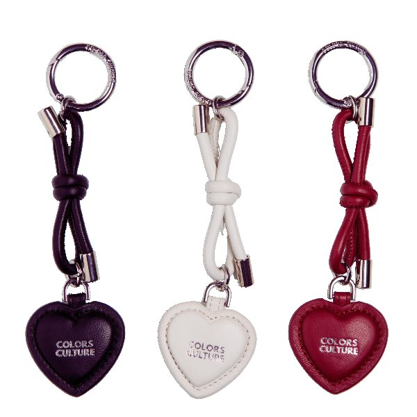 CC HEART LAMBSKIN KEYCHAIN - COLORS CULTURE
