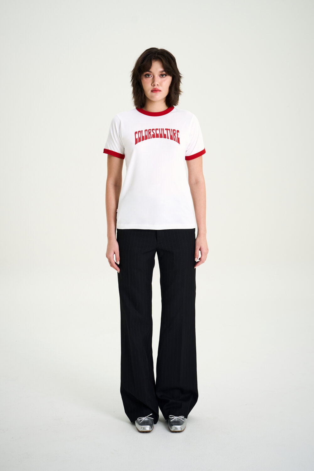 COLORCURVE RINGER TEE - RED - COLORS CULTURE